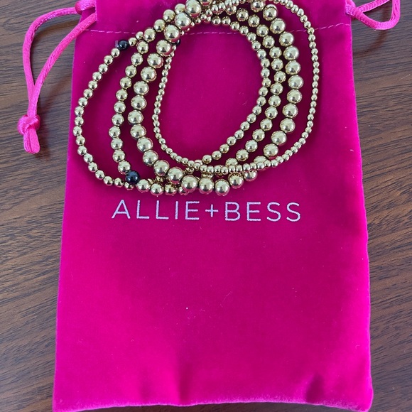 Accessories | Allie And Bess Gold Bracelets Dottie Stack | Poshmark